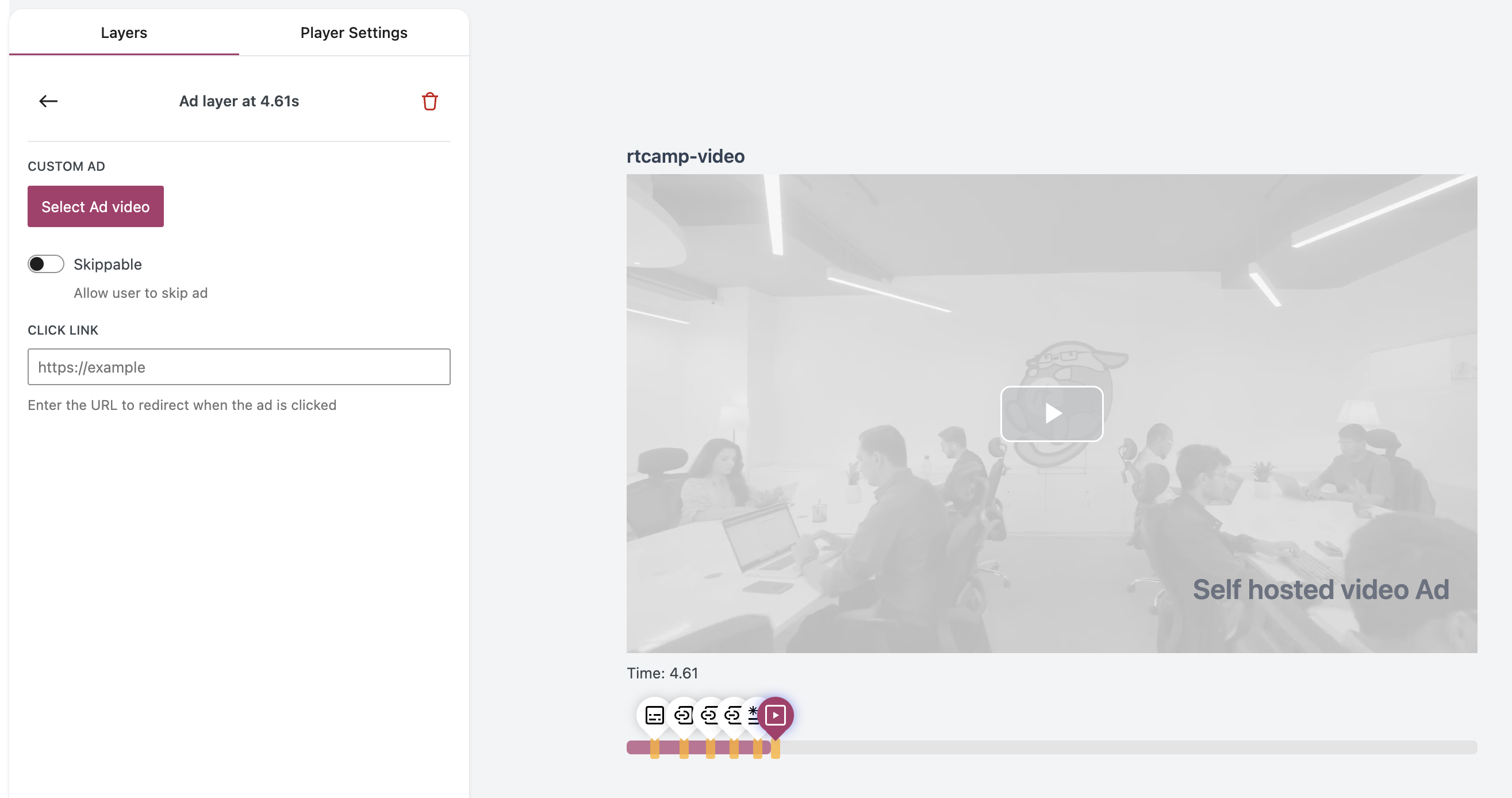Video Ads Layer - GoDAM