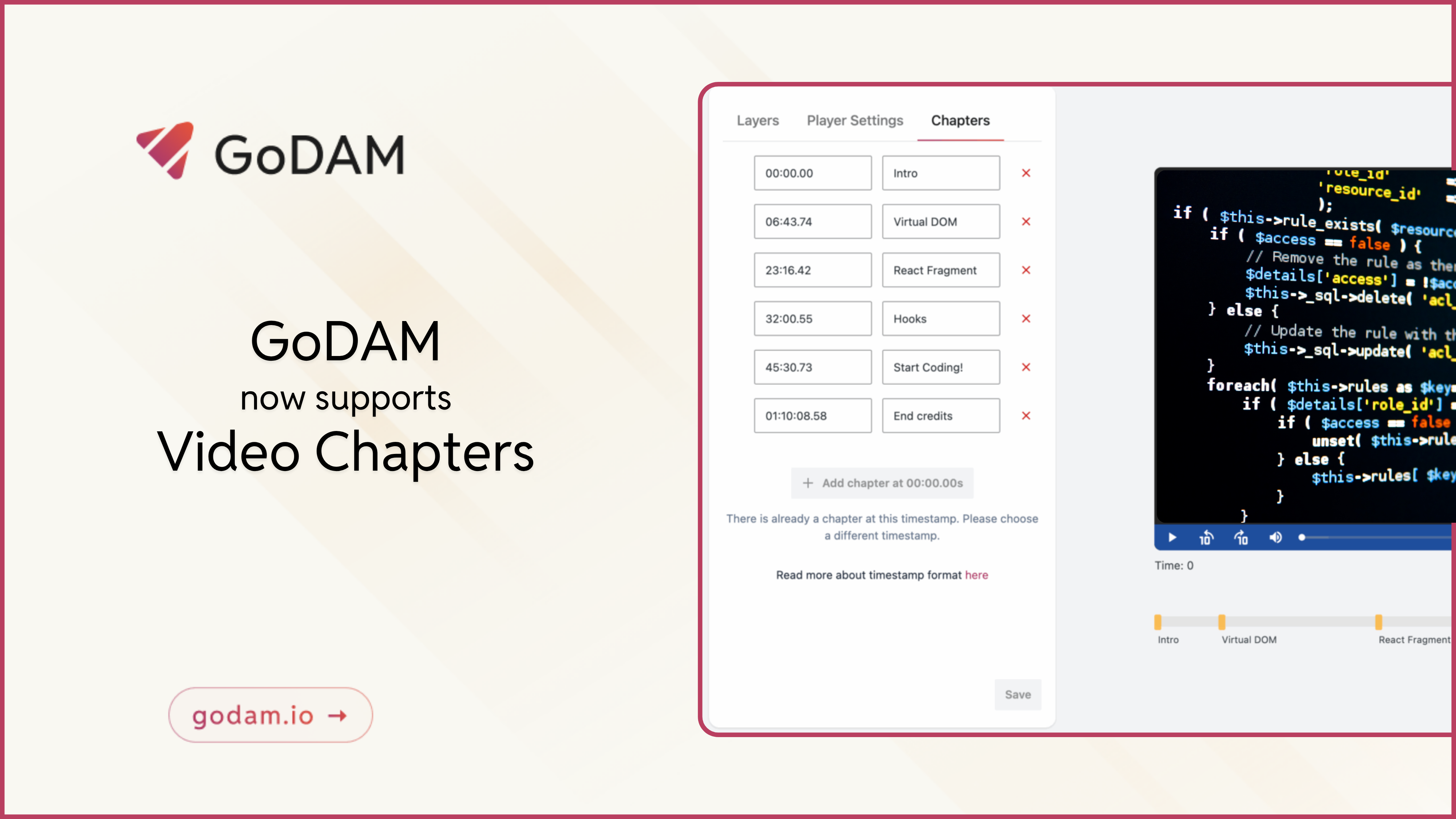 Video Chapters - GoDAM